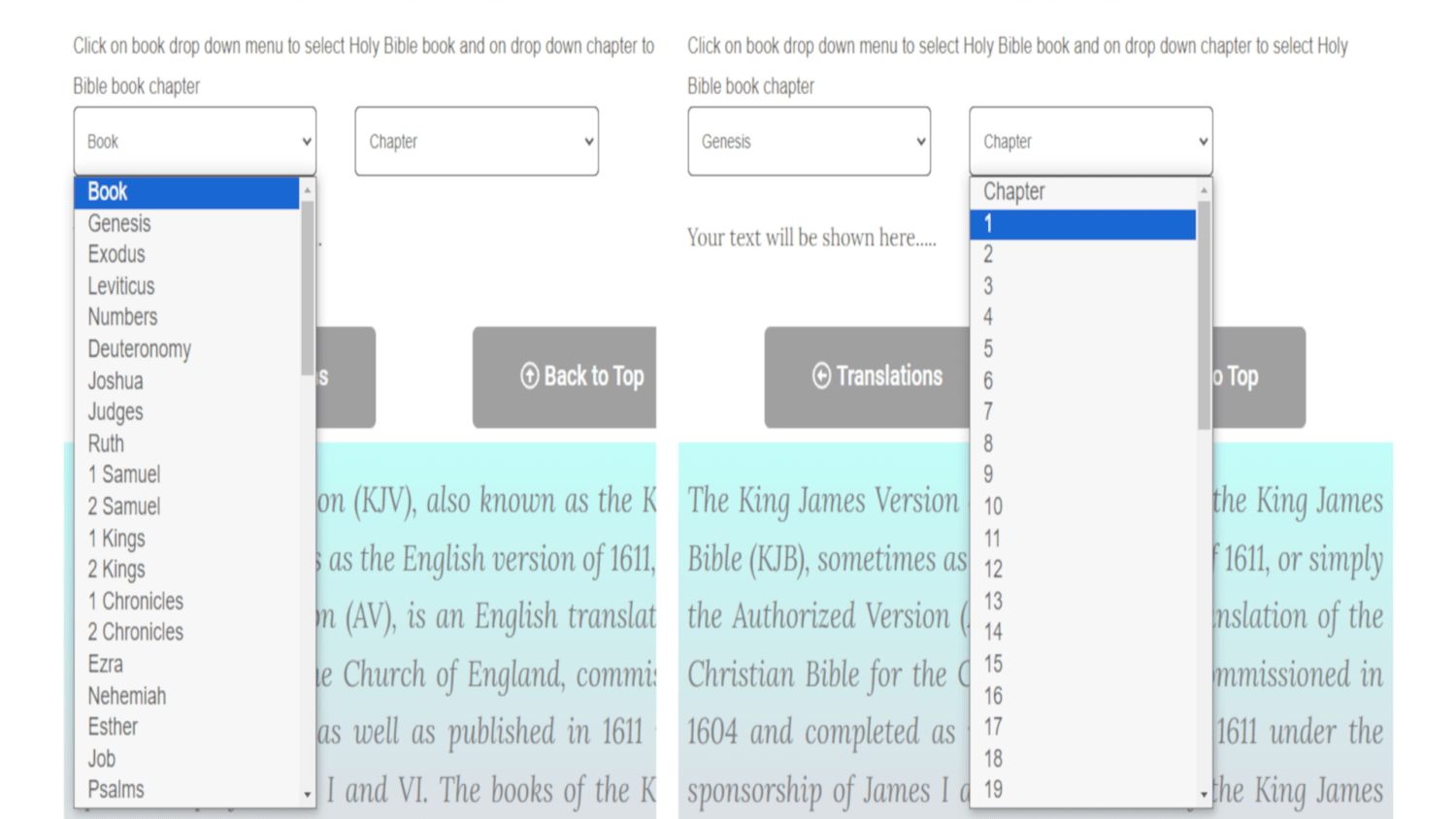 Holy Bible English Translation KJV (KING JAMES VERSION) - World Open Bible
